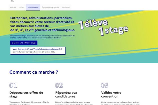 "1 élève, 1 stage", la plateforme pour faciliter le recrutement des ...