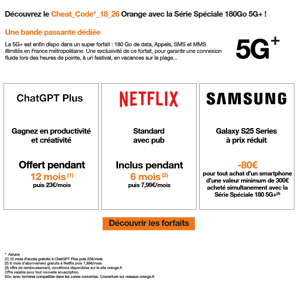Les forfaits 5G+ Orange : puissance et liberté de connexion - L'Etudiant